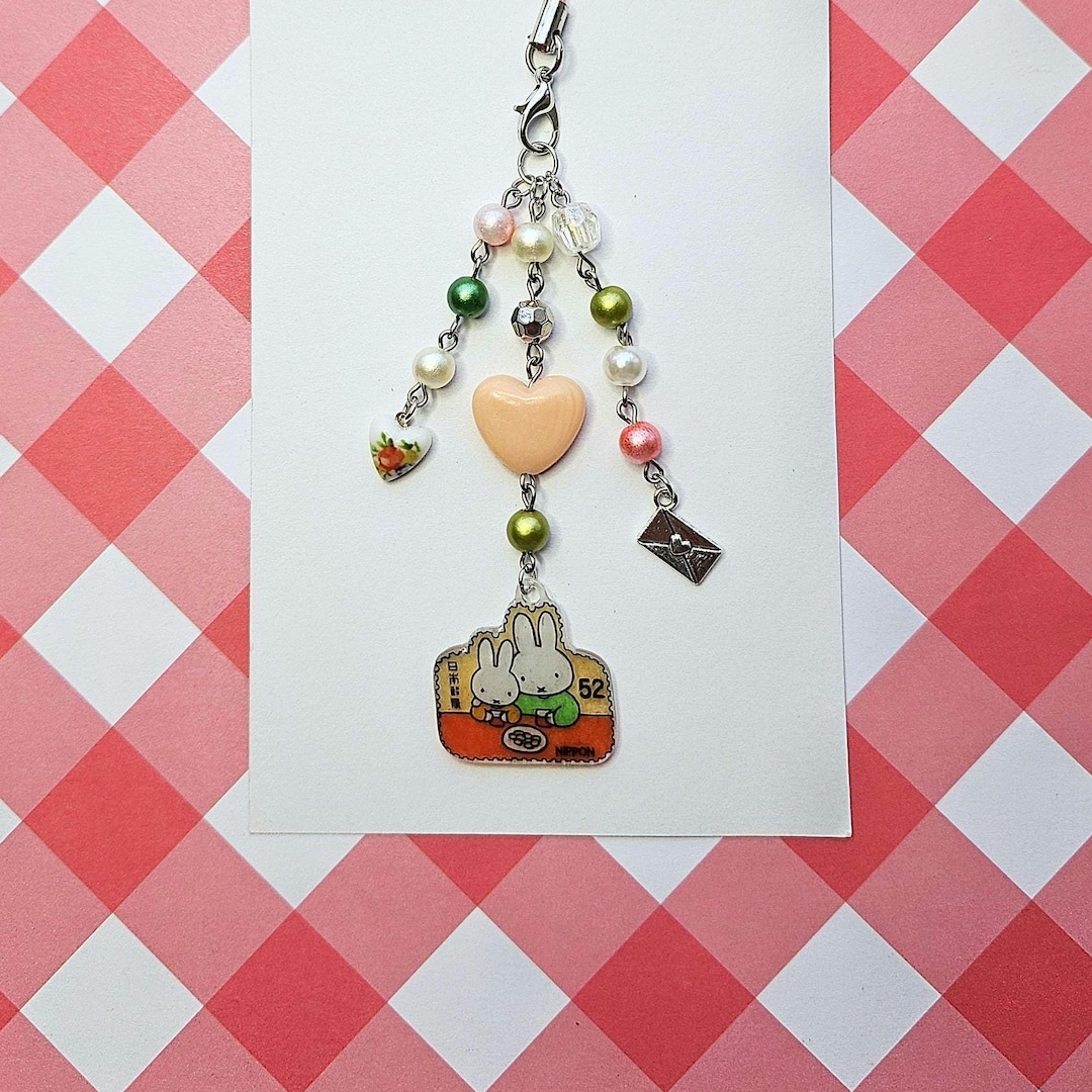 Miffy Nijntje Bunny Phone Charm Key Chain - Etsy