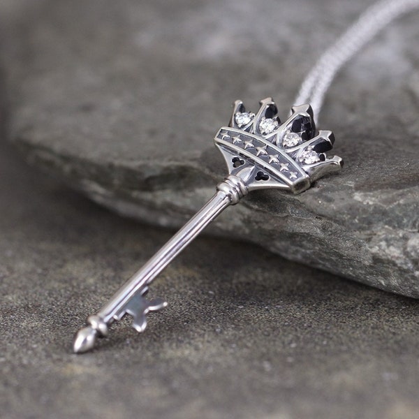 Crown Key Necklace - Etsy