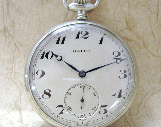 Vintage Balco Pocket Watch - Swiss Made - Circa 1940 - Etsy