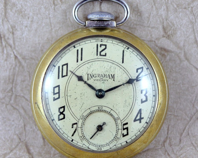 Vintage Ingraham Viceroy Pocket Watch - Manufactured in Toronto Canada ...