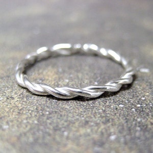 Sterling Silver Ring Twisted Band Stacking Ring Handmade in Canada Eco ...