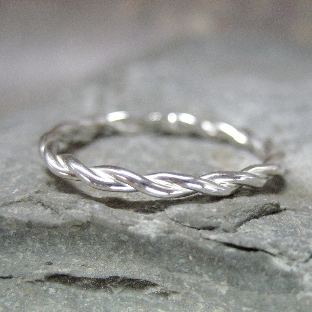 Sterling Silver Ring Twisted Band Stacking Ring Handmade in Canada Eco ...