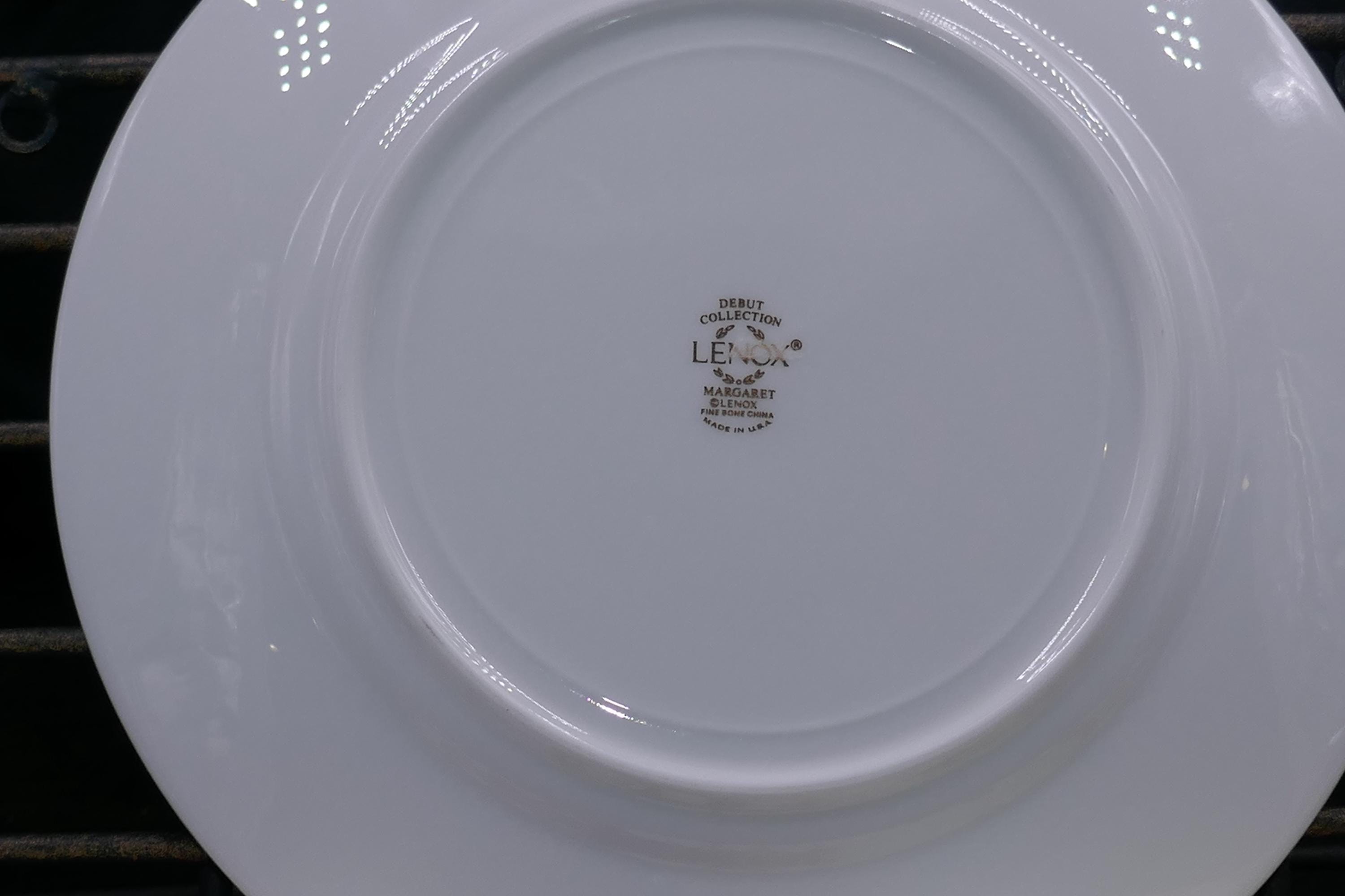 Lenox Debut Collection "emerald Crest" Fine Bone China Salad Plates ...