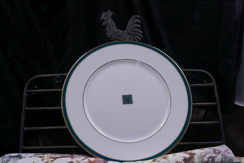 Lenox Debut Collection "emerald Crest" Fine Bone China Salad Plates ...
