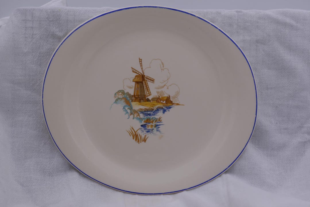 Vintage Universal Cambridge Windmill Pattern 4 Piece Set – Platter, Two ...