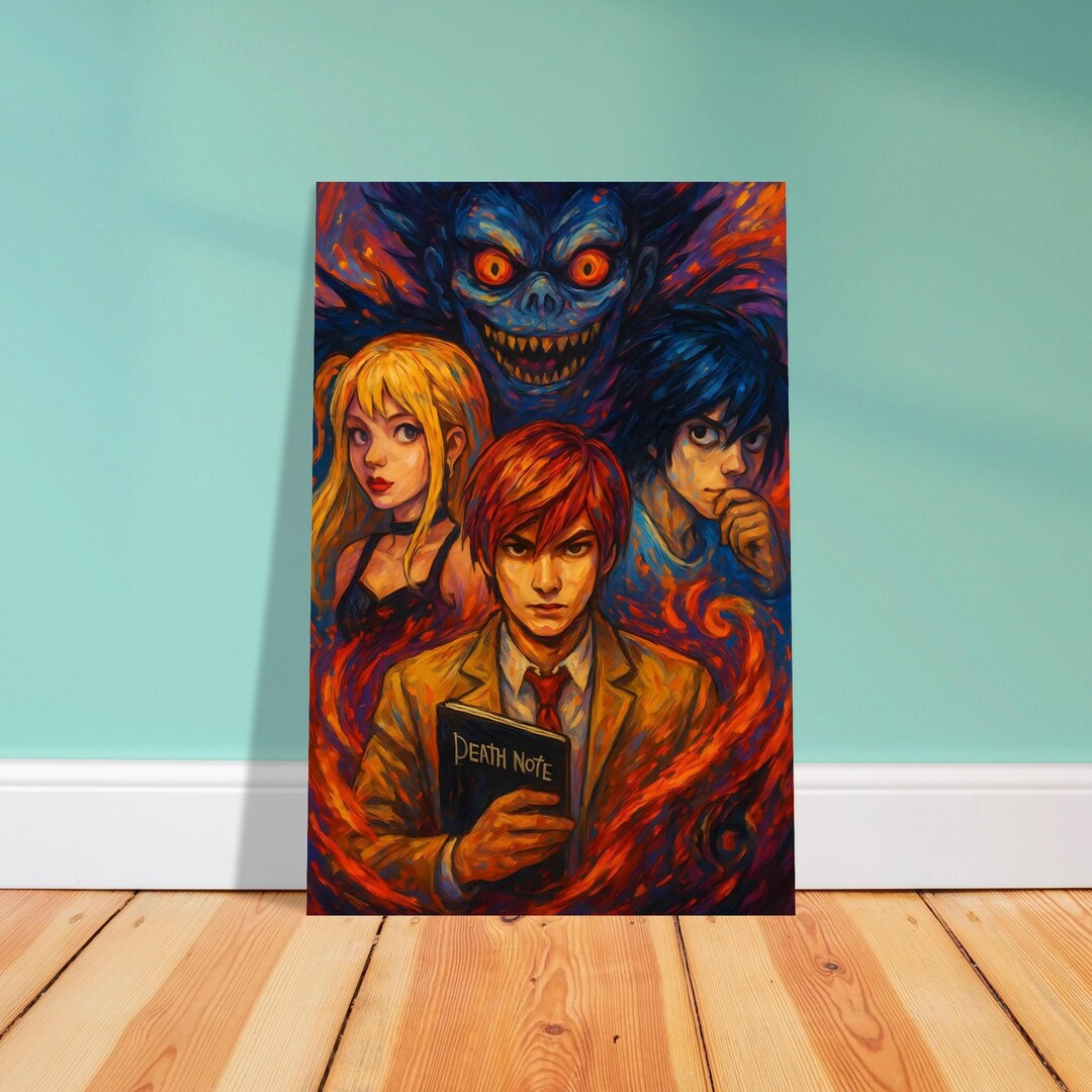 Death Note Fan Art, Wall Art, Poster, Colorful Wall Decor, Unique Home ...