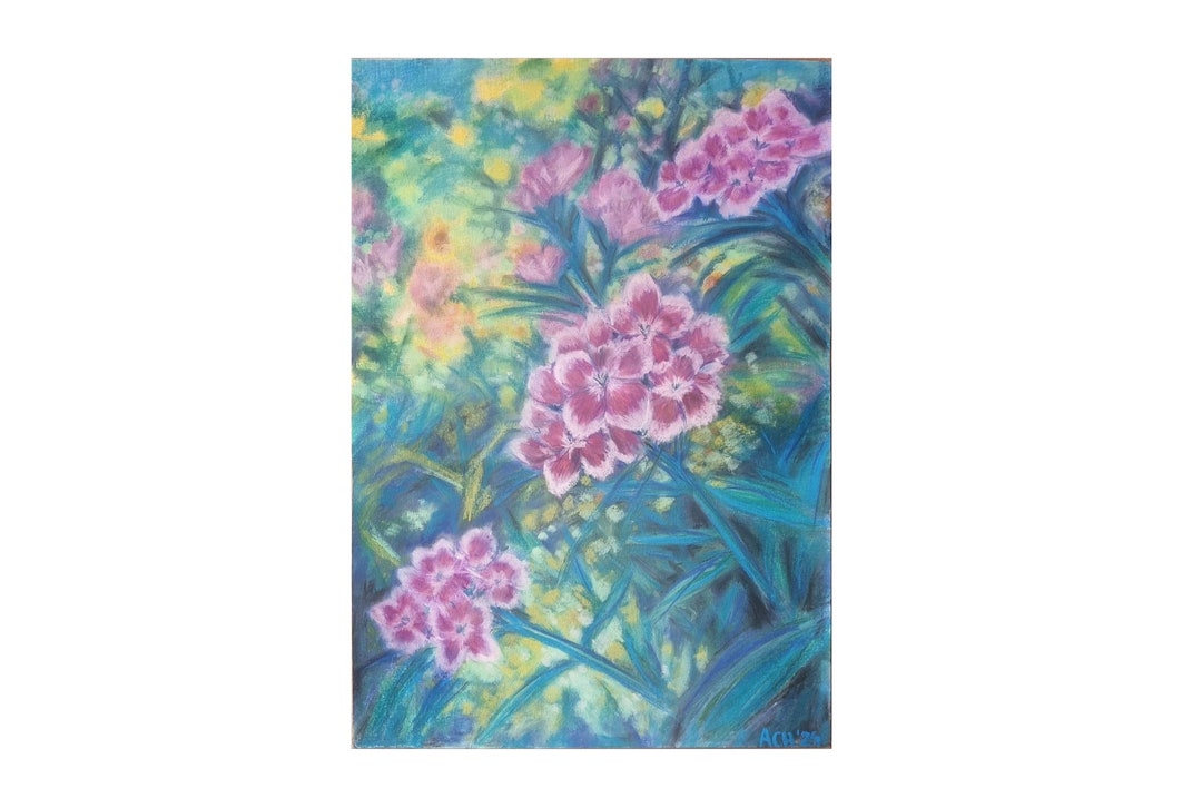 Painting carnations Dry Pastels, Pastel Floral Painting, Pink ...