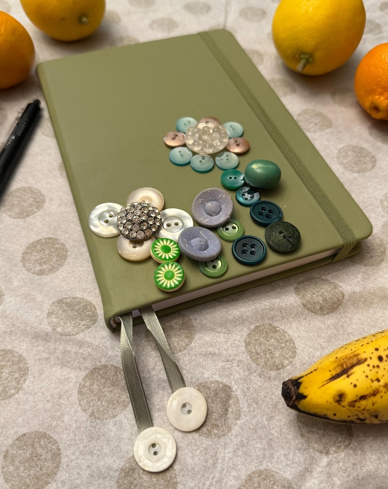 Button & Charm Journal: Handmade Bedazzled Notebook, Sketchbook - Etsy