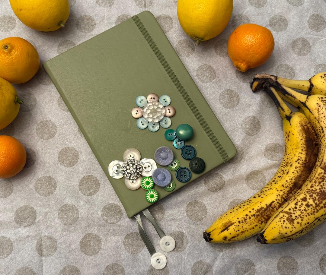 Button & Charm Journal: Handmade Bedazzled Notebook, Sketchbook - Etsy