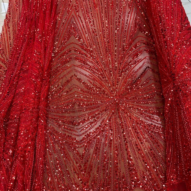 Red Lace Fabric - Etsy