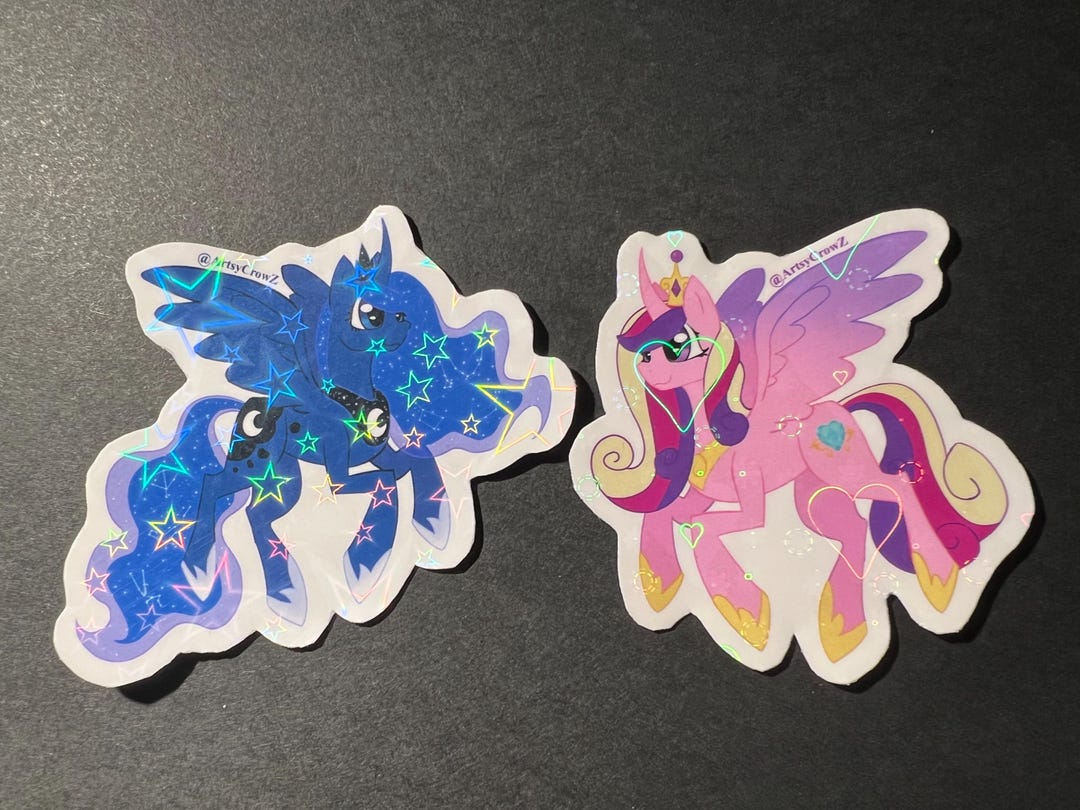 MLP Princess Stickers Luna and Cadance - Etsy