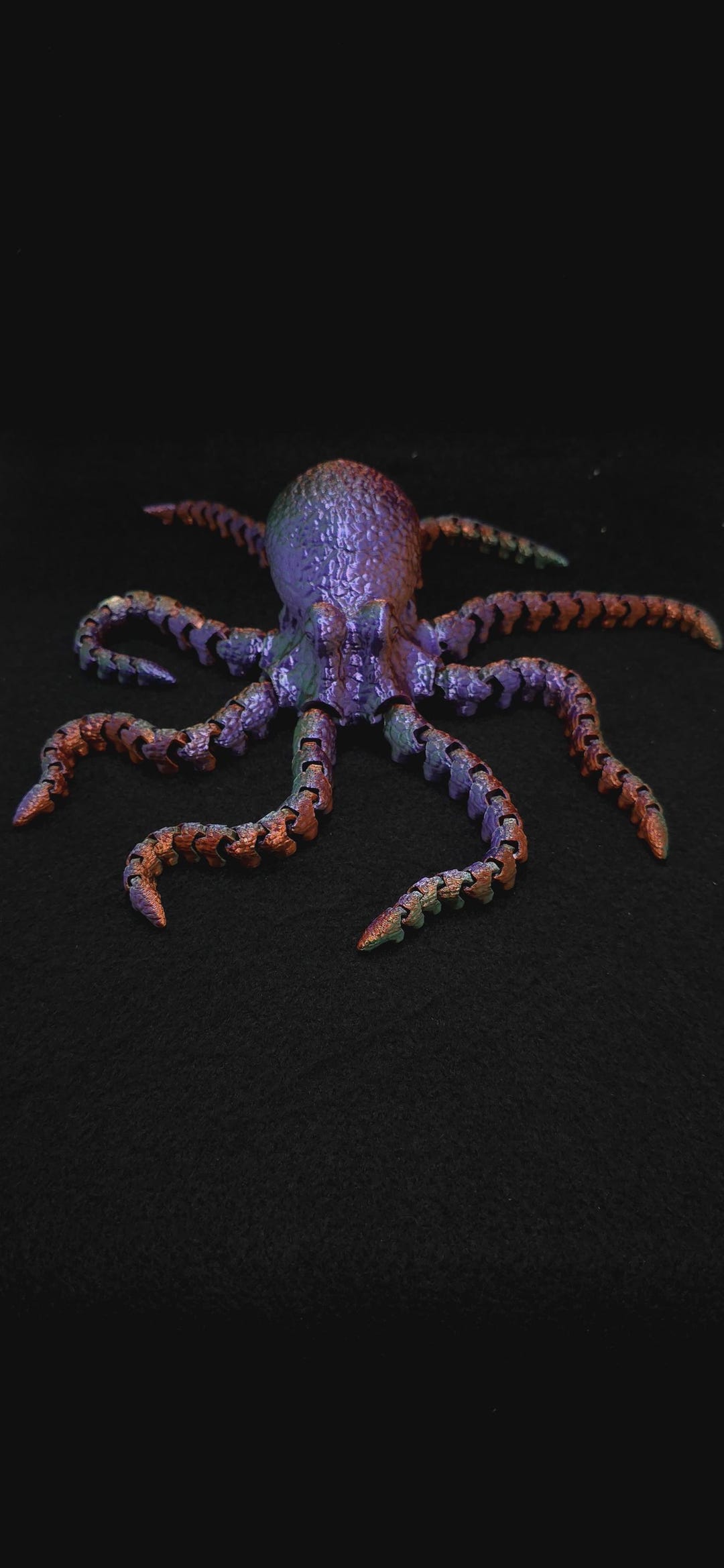 3D Printed Articulated Octopus Toy | Flexible Sea Creature Figurine ...
