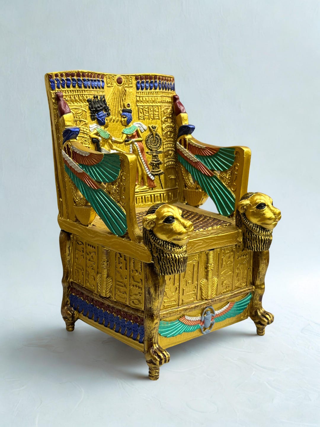 Tutankhamun Throne Replica – Handmade Egyptian Decor Sculpture - Etsy