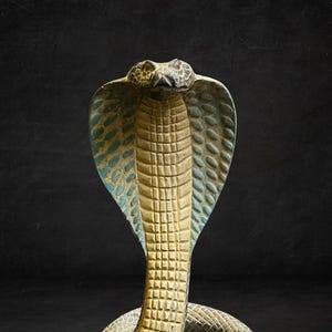 Handcrafted Wadjet Cobra Statue: Egyptian Goddess Stone Sculpture - Etsy