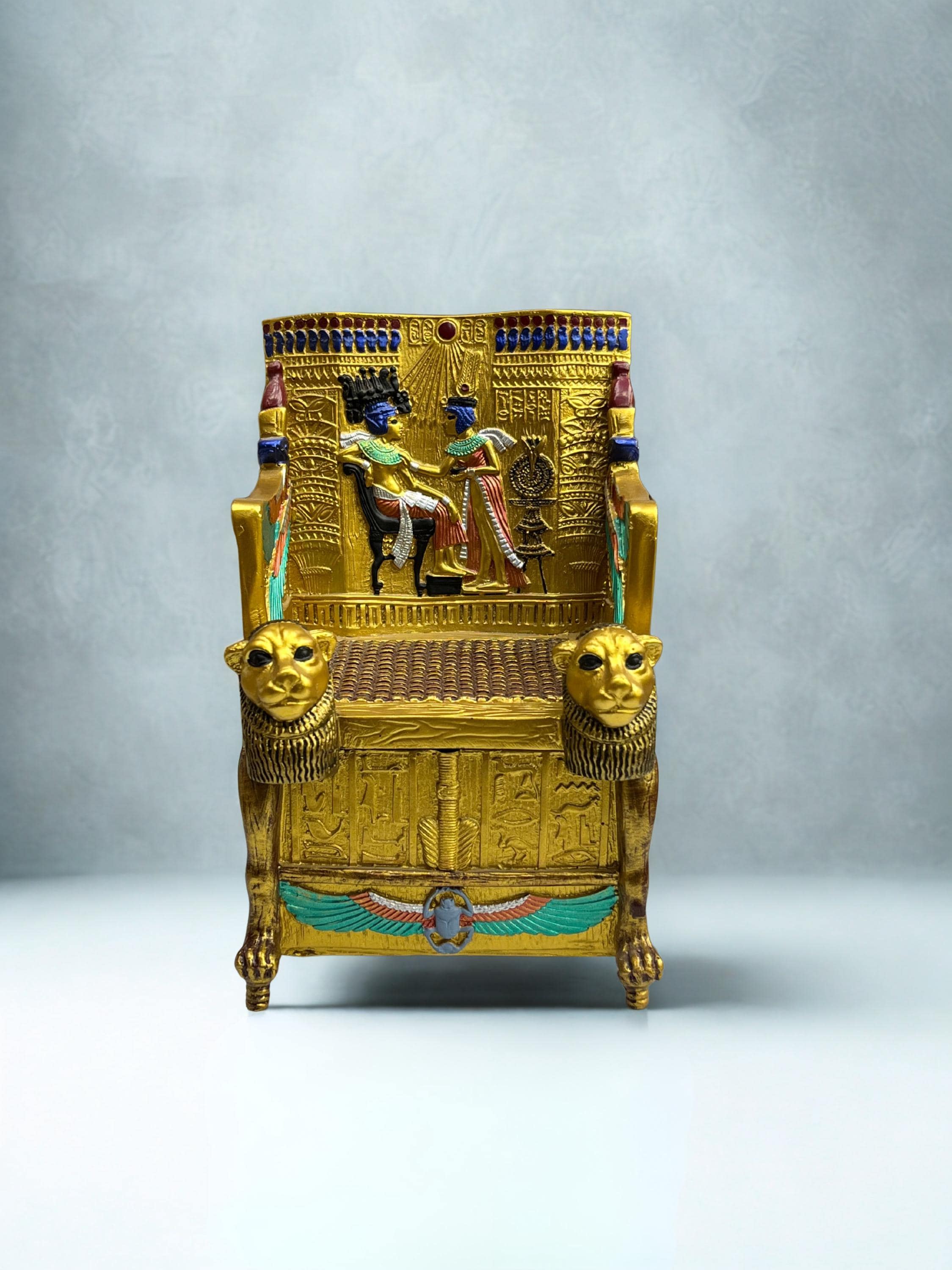 Tutankhamun Throne Replica – Handmade Egyptian Decor Sculpture - Etsy