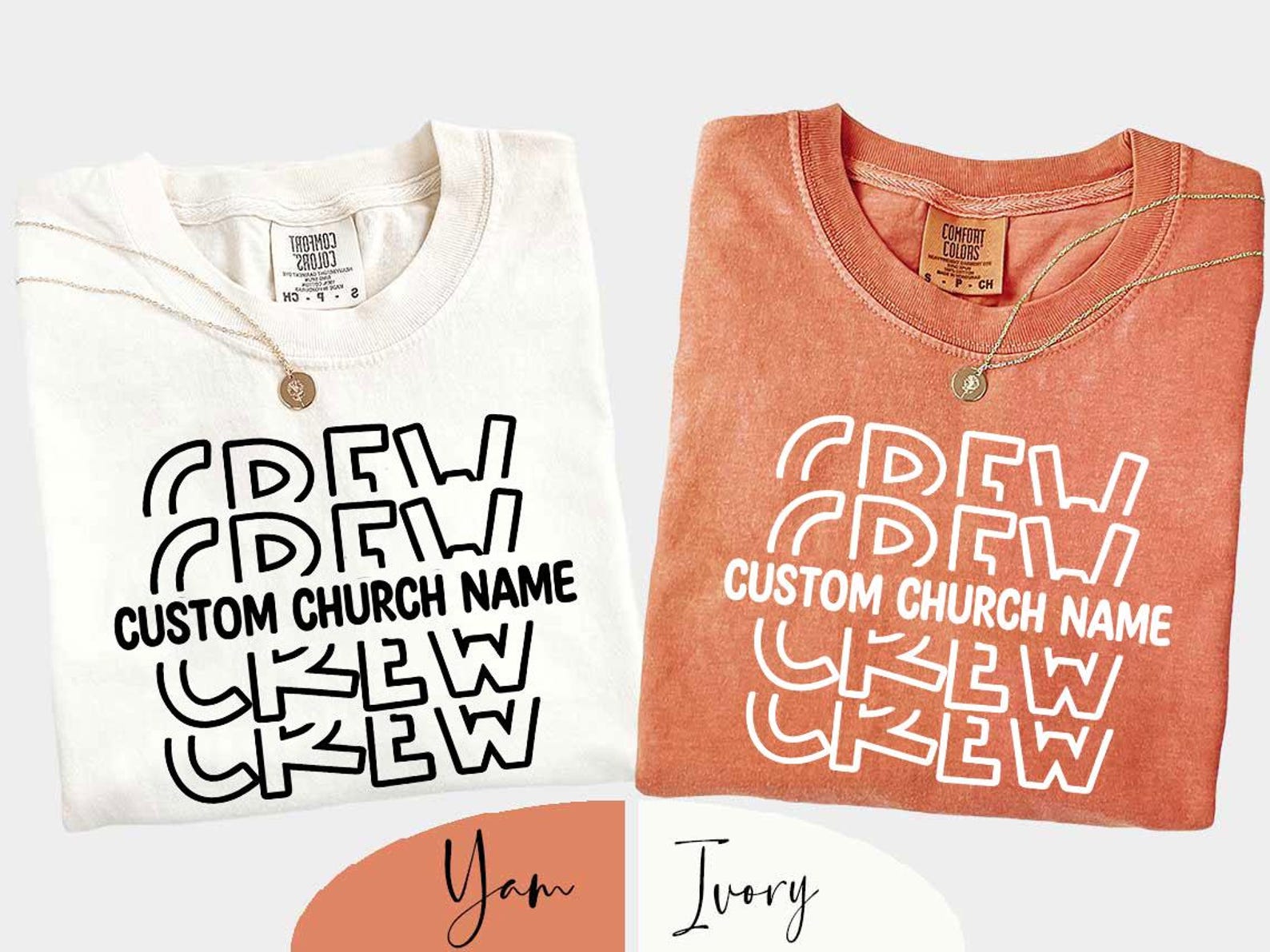 Comfort Colors® Custom Church Crew Tee,personalized Church Squad Shirt ...