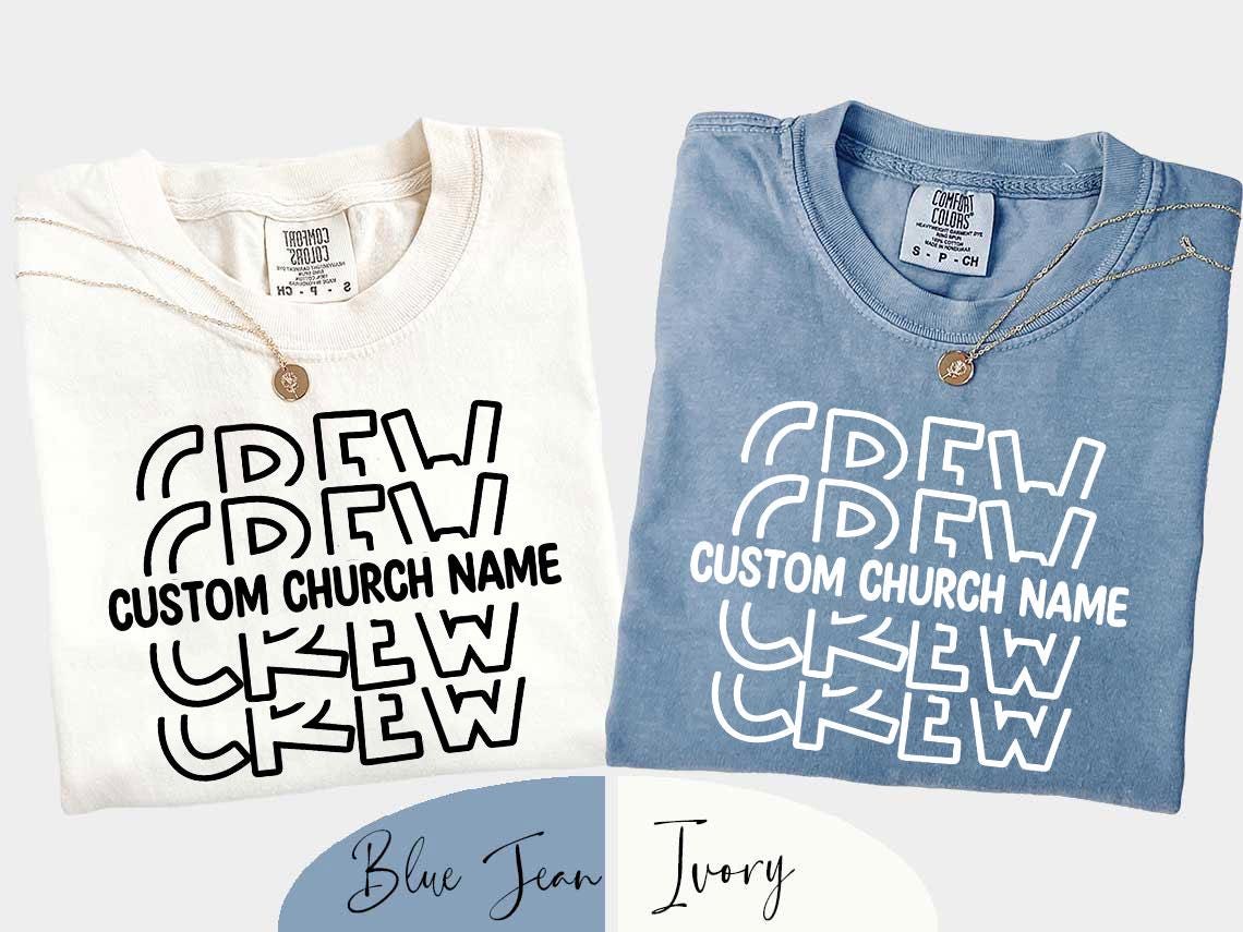 Comfort Colors® Custom Church Crew Tee,personalized Church Squad Shirt ...