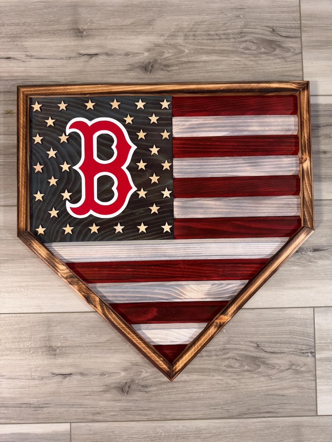 Custom Home Plate American Flag - Etsy