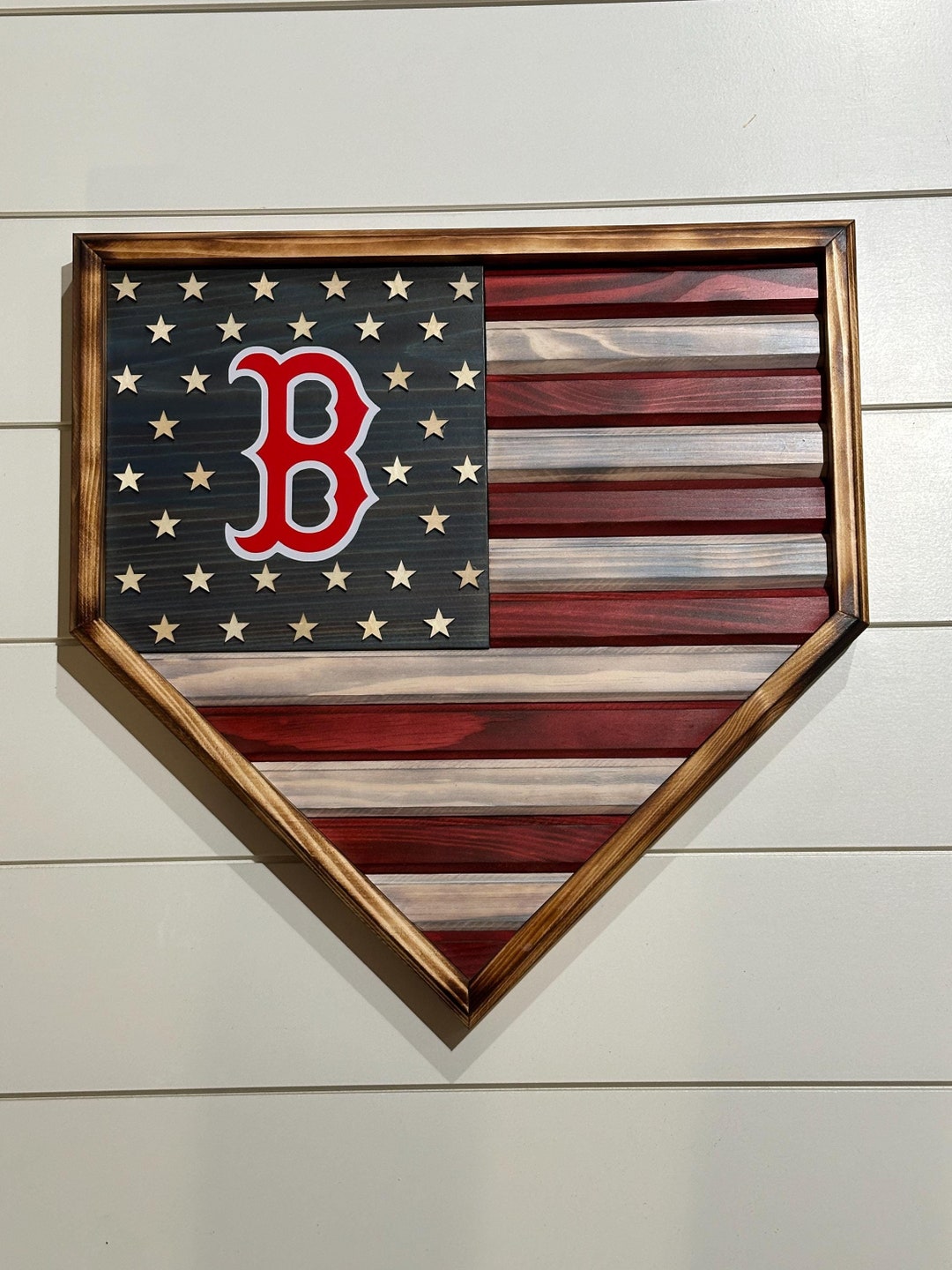 Custom Home Plate American Flag - Etsy