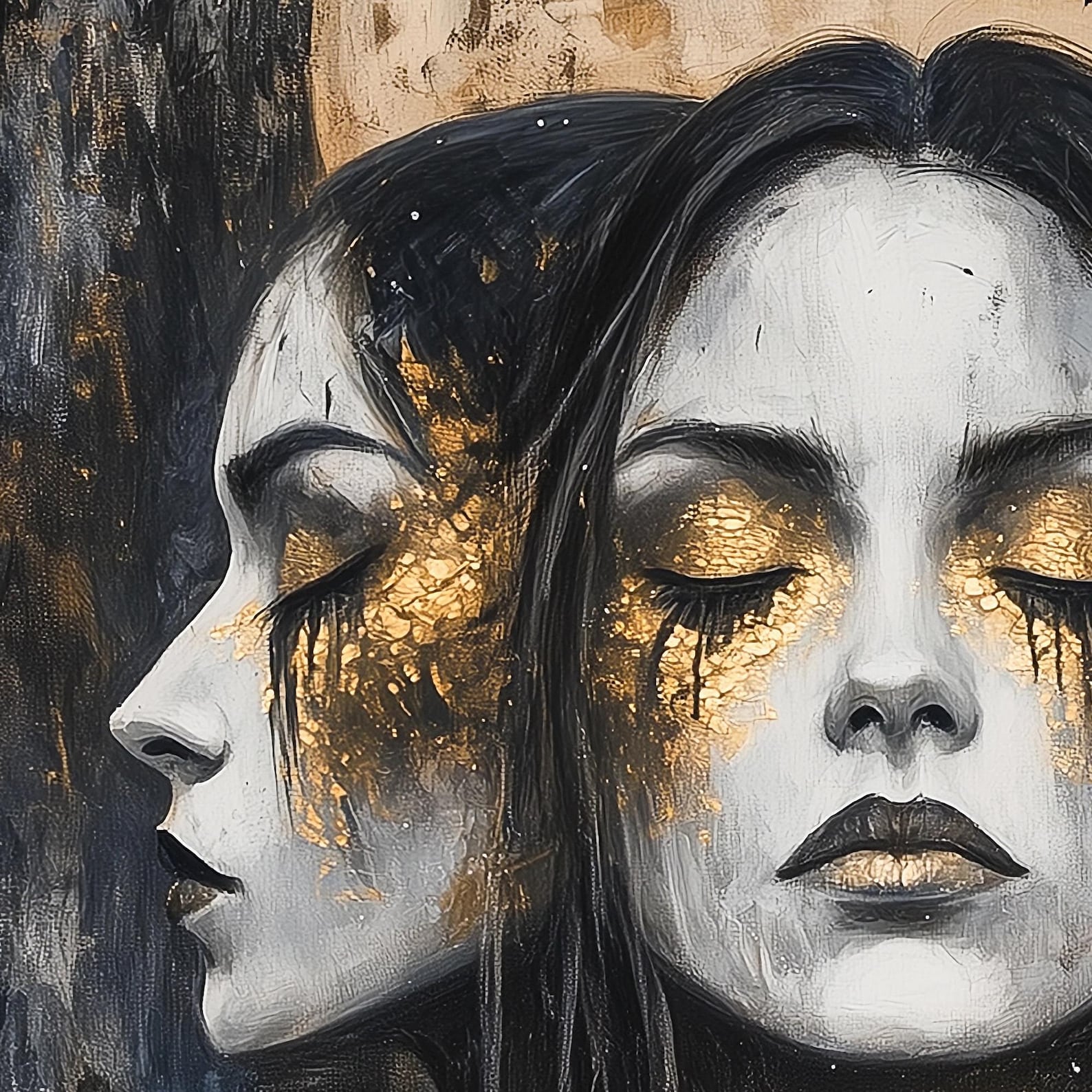 Hecate Goddess, 3 Faces - Canvas Fine Art Print, Witchy Full Moon With ...
