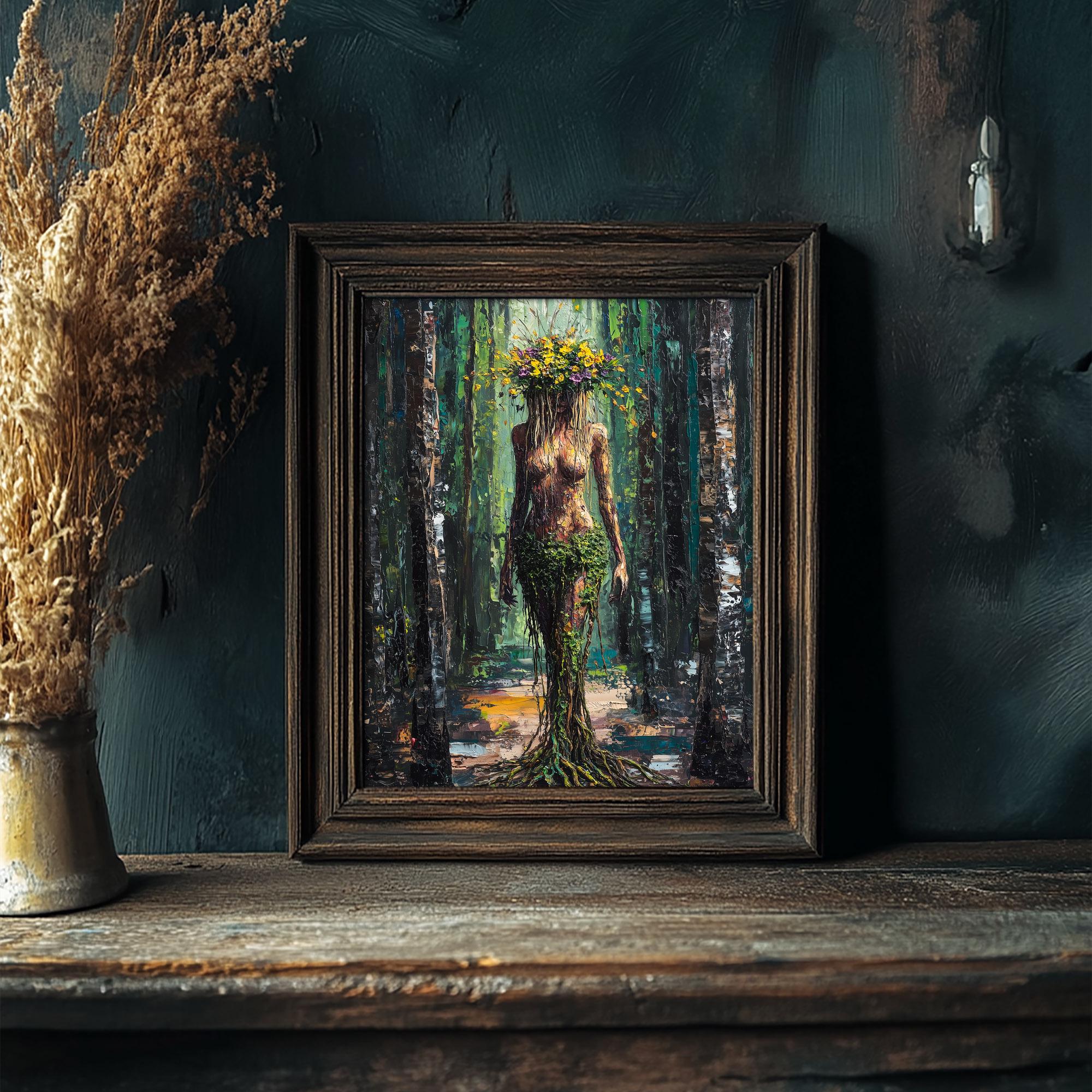 Gaia, Goddess of Earth - Paper Fine Art Print, Mother Earth Wiccan ...