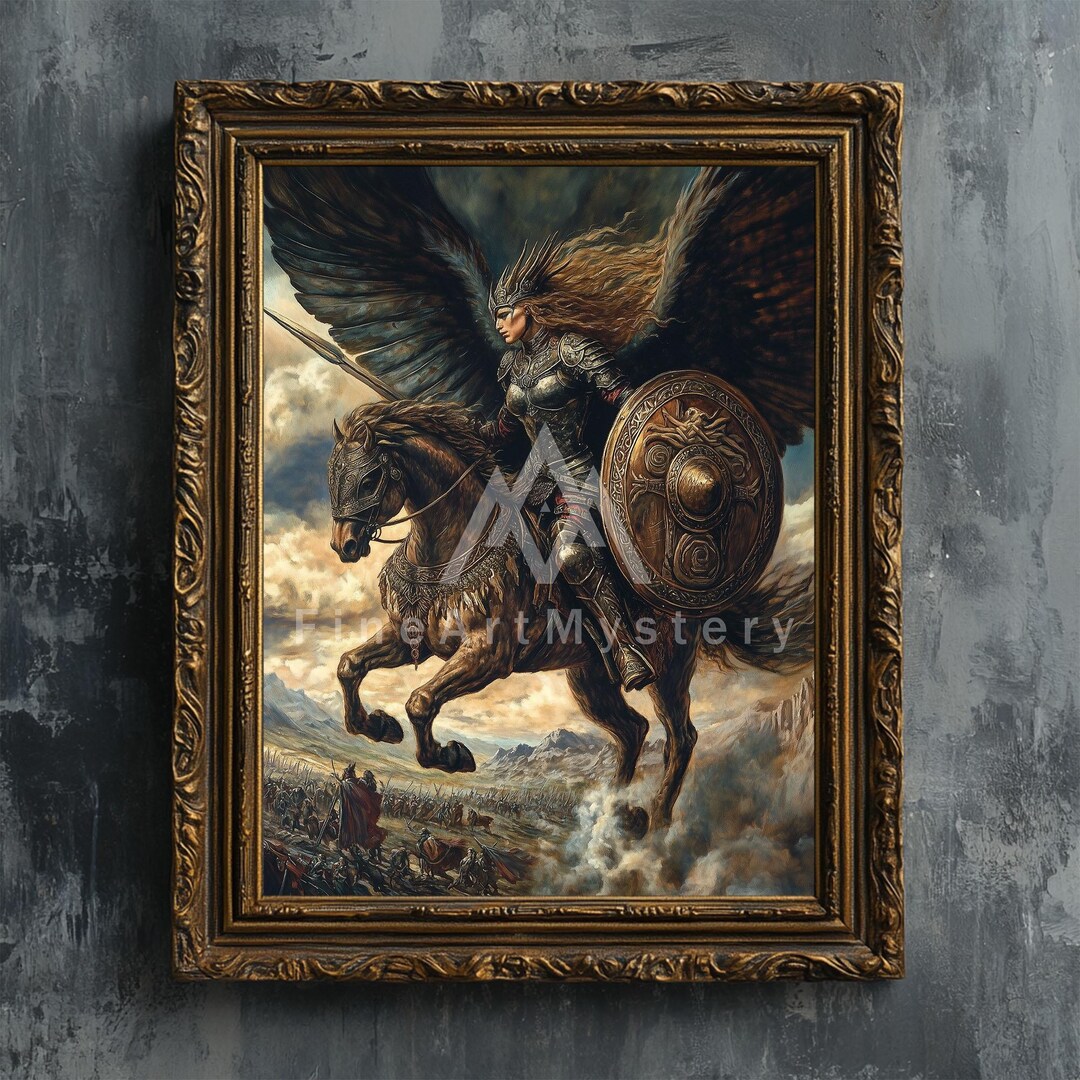 Valkyrie, the Chooser of the Slain - Fine Art Print, Digital Oil ...
