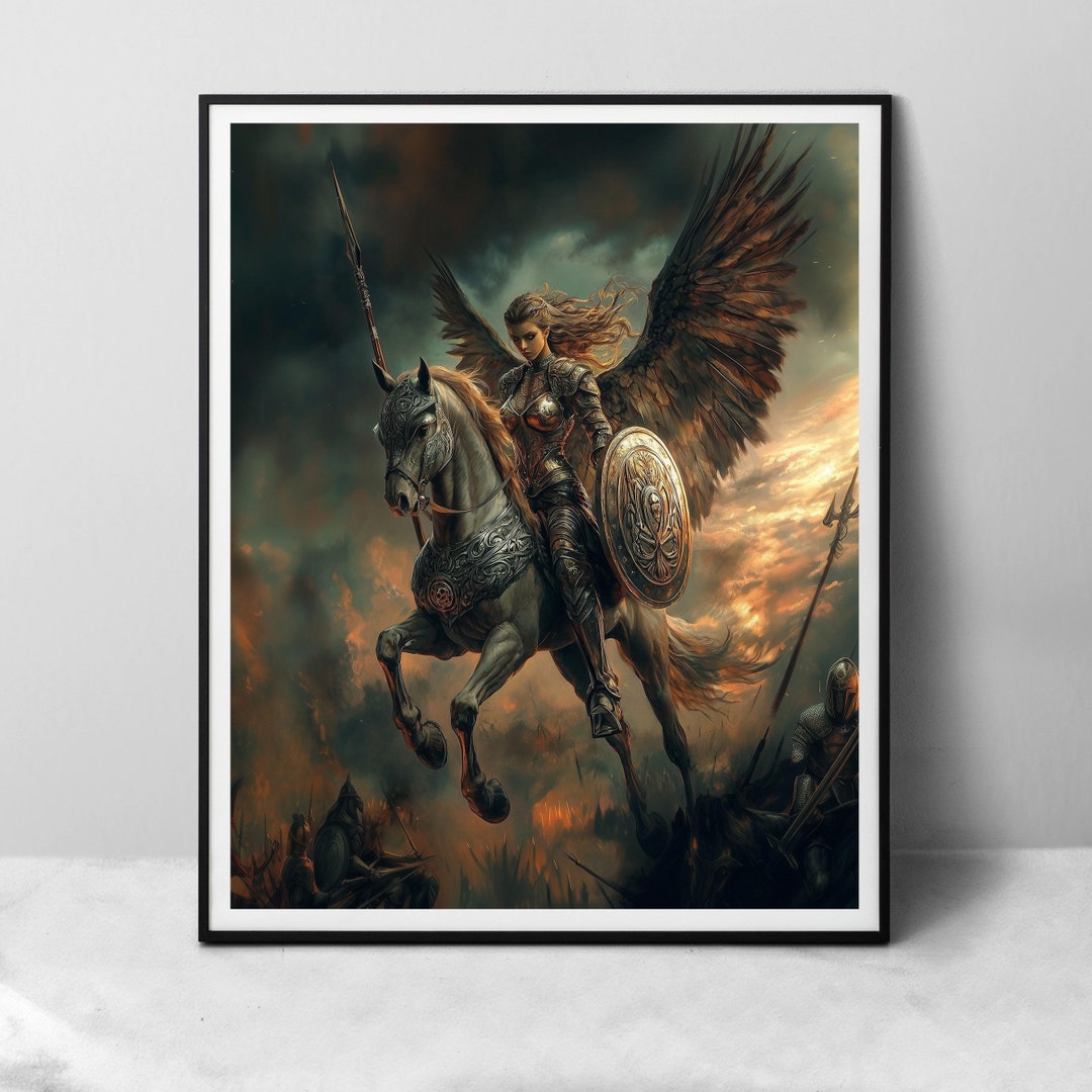 Valkyrie on the Battlefield - Paper Fine Art Print - Etsy
