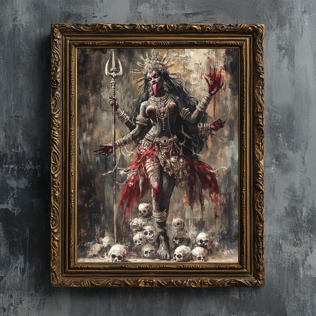 Beautiful Kali - Fine Art Print, Pagan Indian Four Hands Goddess ...