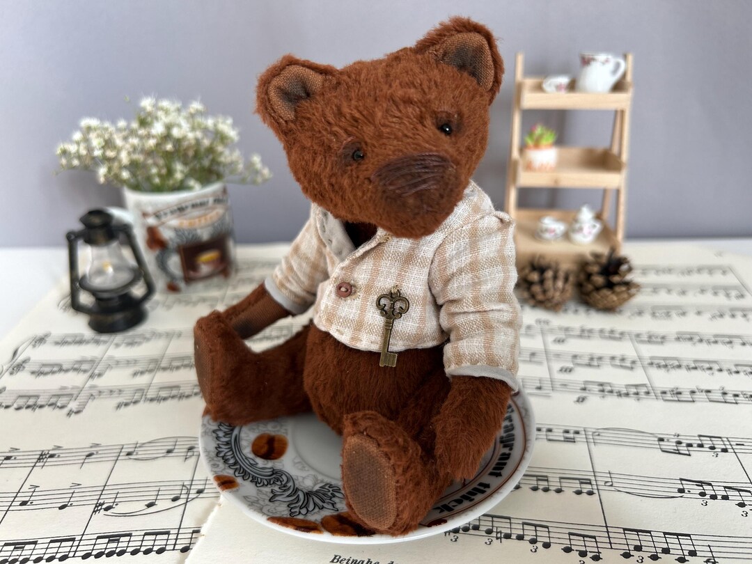 Handmade German Plush Teddy Bear: Vintage-style Collectible - Etsy
