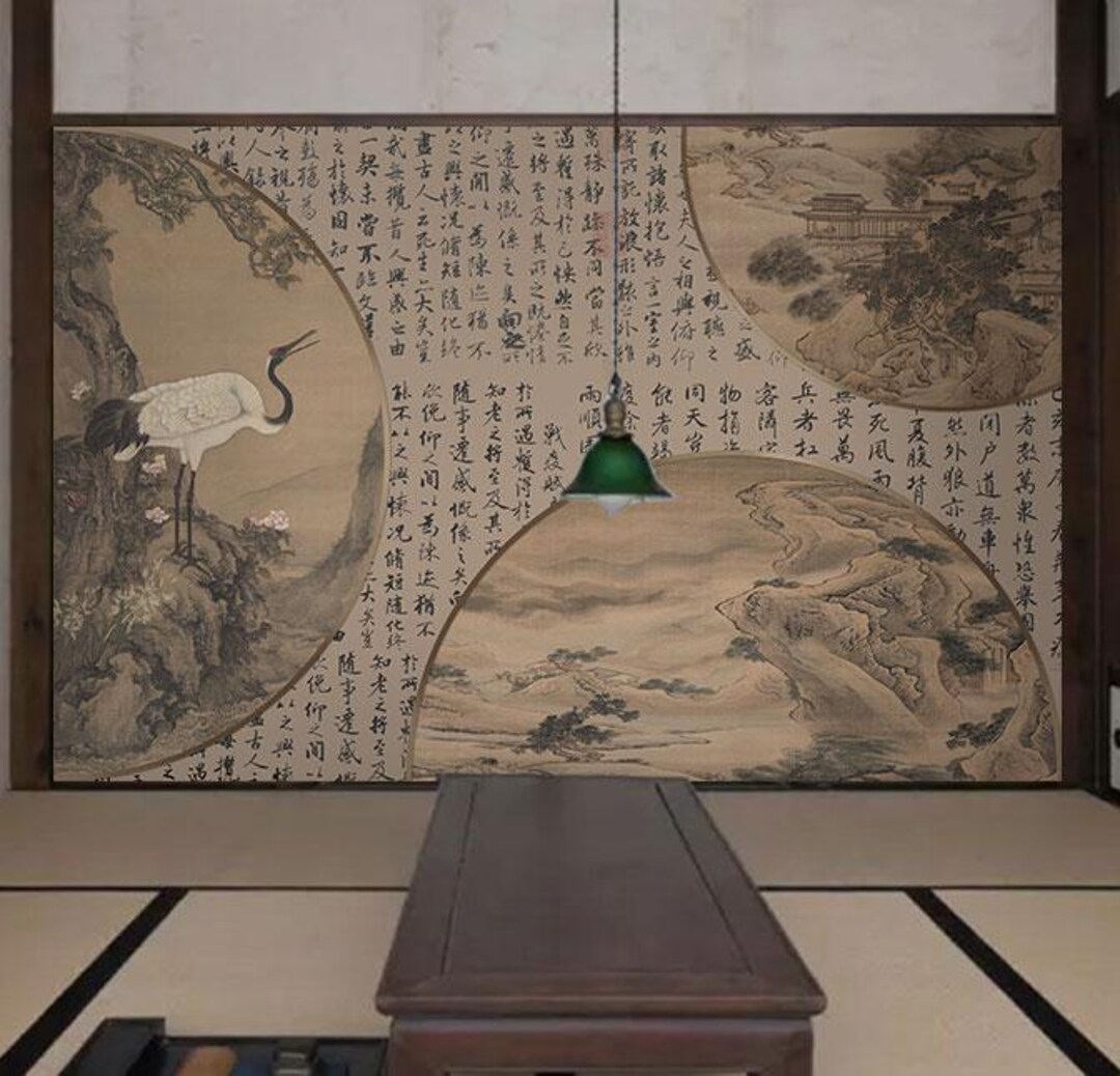 Chinese Calligraphy Landscape Artistic Conception Painting Wallpaper ...