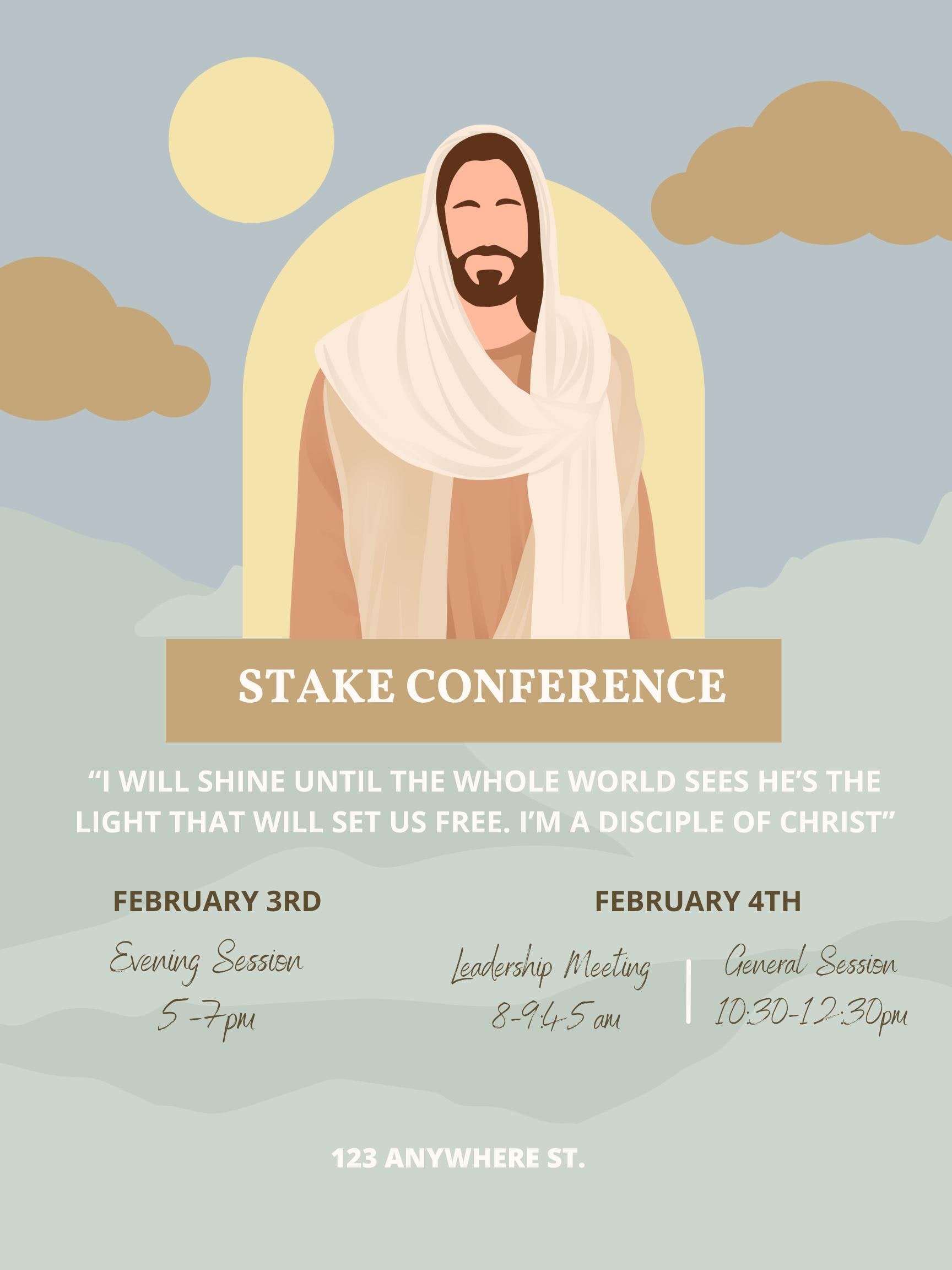 LDS Stake Conference Invitation Template - Etsy