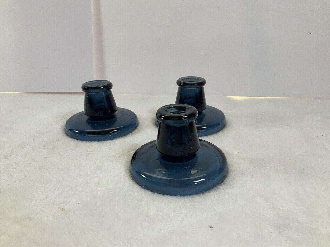 Swedish Modern Maria Kariis Design Cobalt Blue Glass Candlestick ...