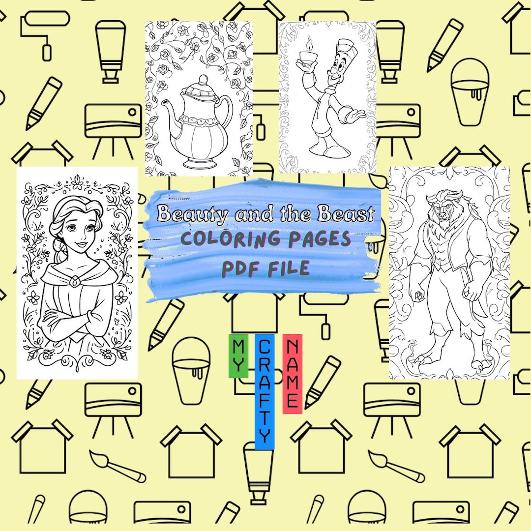 Beauty and the Beast Coloring Pages: Fun Learning Activity (printable ...