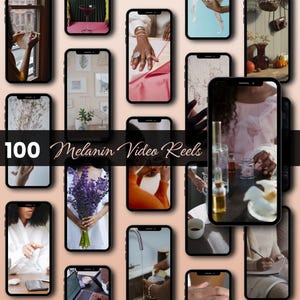 100 Melanin Video Reels Faceless Digital Marketing MRR PLR Instant ...