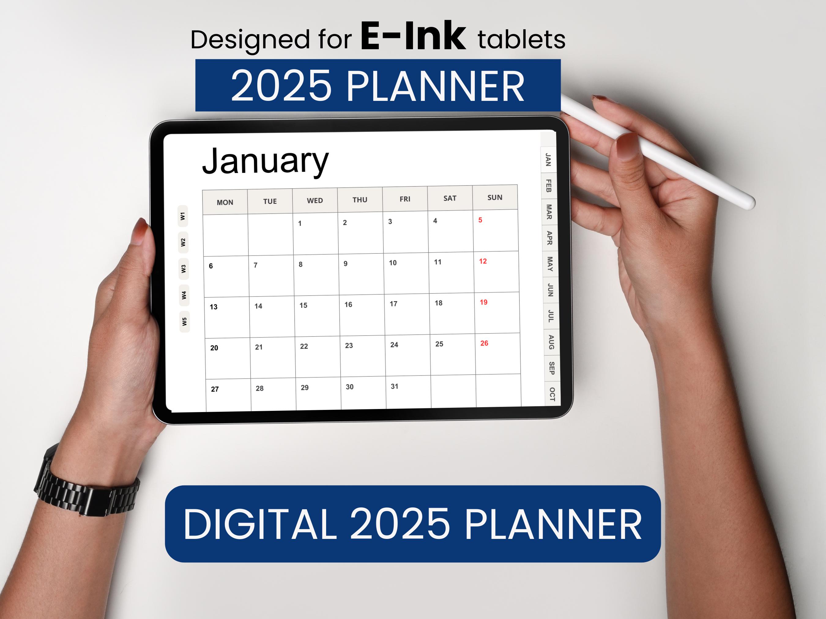 Planner for E-ink Tablet - Digital Planner 2025 for Paper Tablets ...