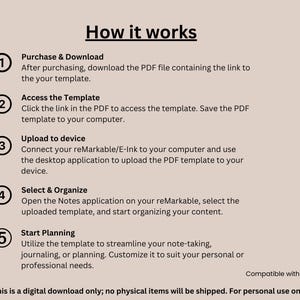 Daily Planner for E-ink Tablets Designed for Remarkable Tablet Digital ...