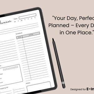 Daily Planner Template for E-ink Tablet, Daily to Do List, Tasks ...