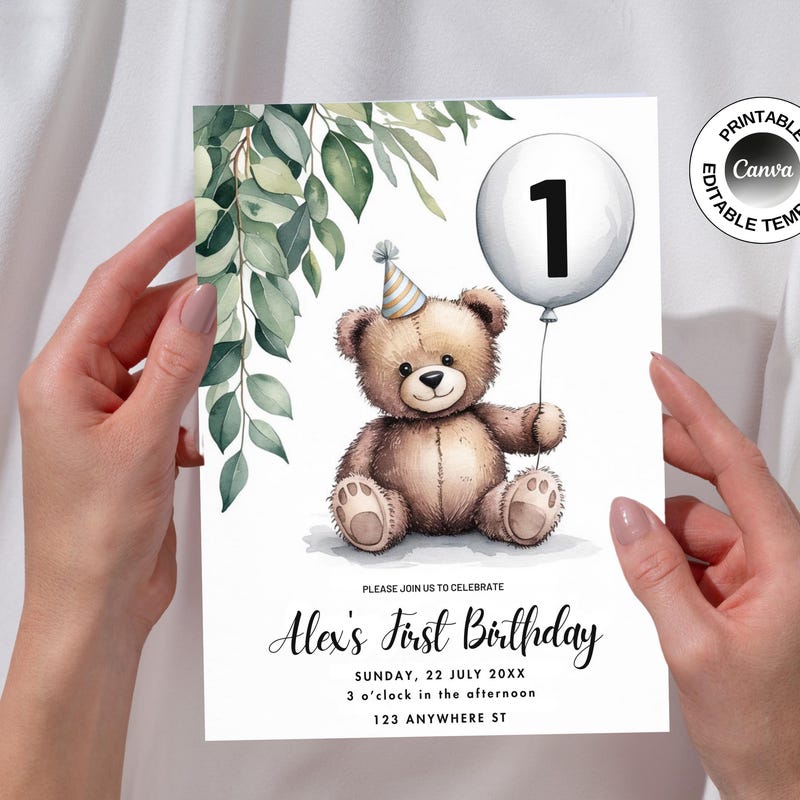 Bear 1st Birthday - Etsy