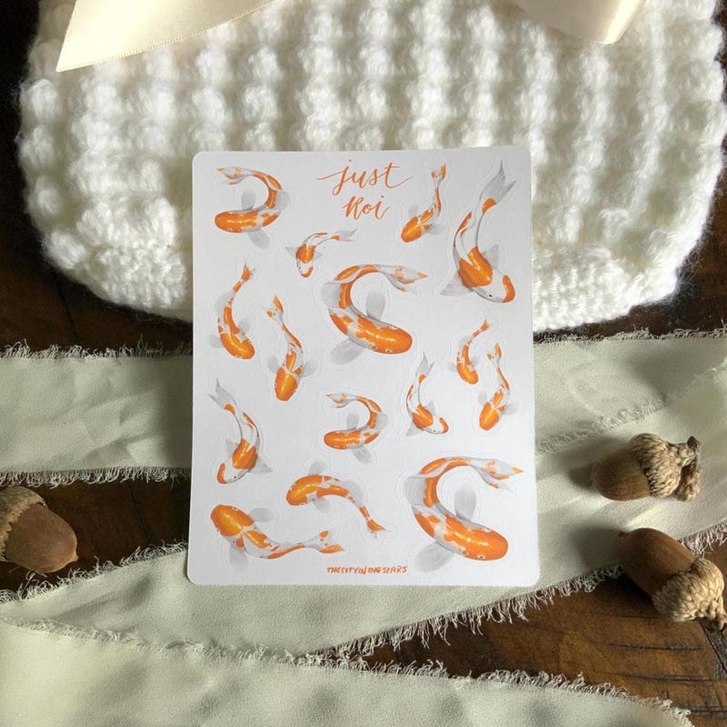 Koi Stickers - Etsy