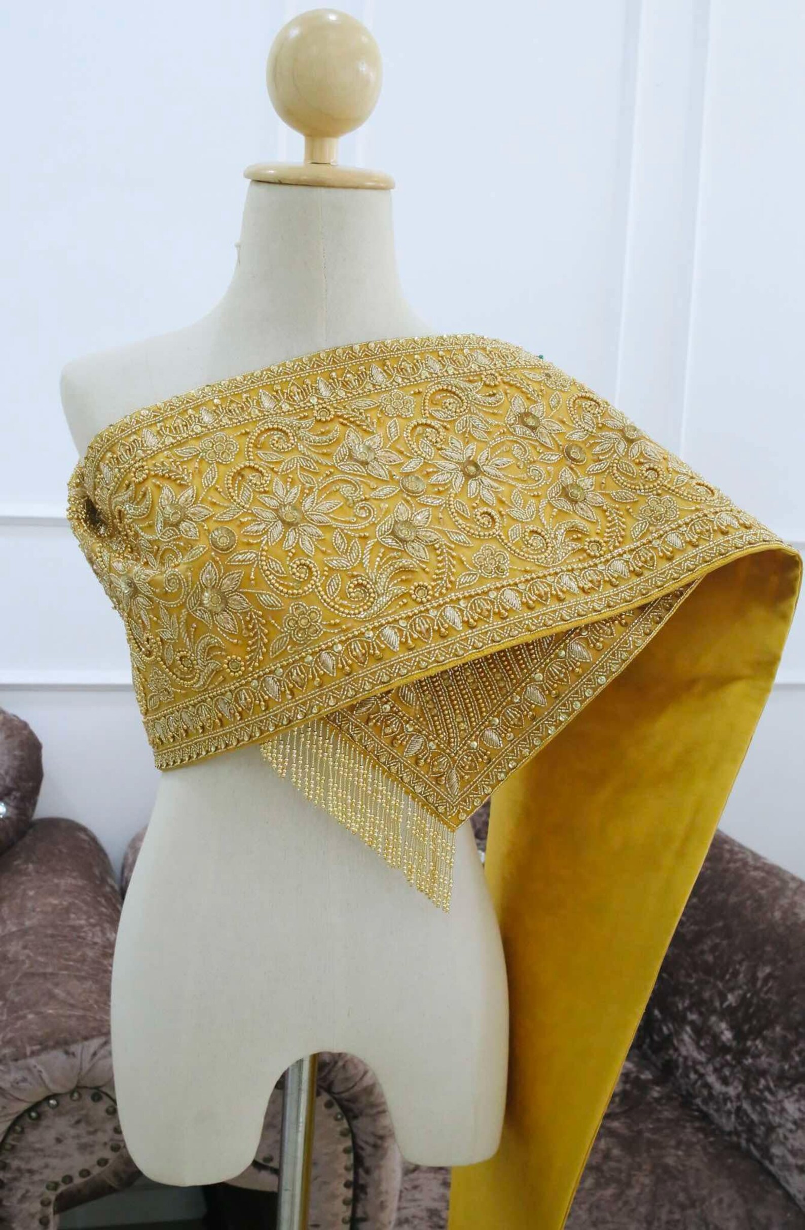 Luxury Traditional Thai/khmer Sash| Handmade Premium Bead Embroidery ...
