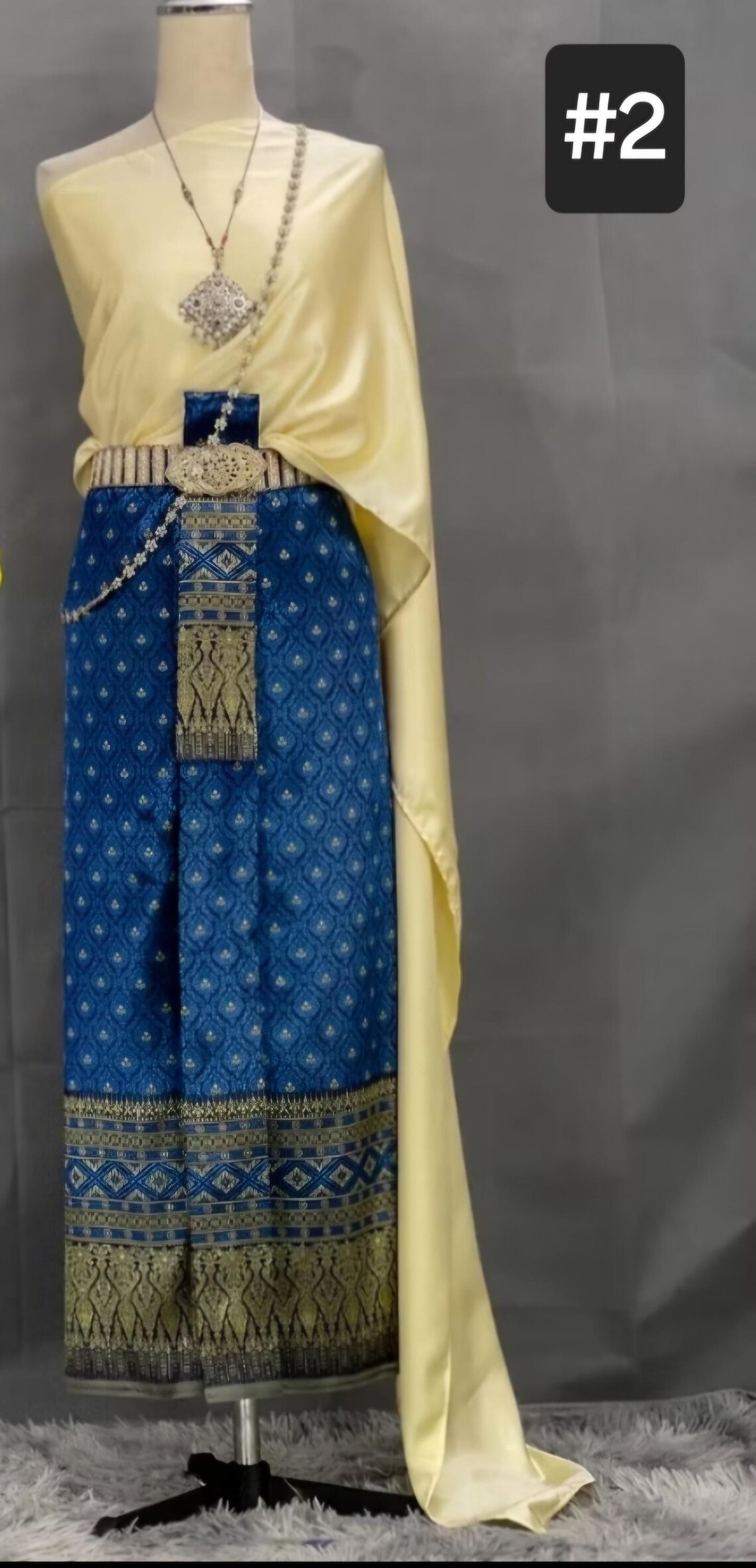 Gorgeous Thai Bridemaid Dressi Thai/khmer Wedding Dressi Printed ...
