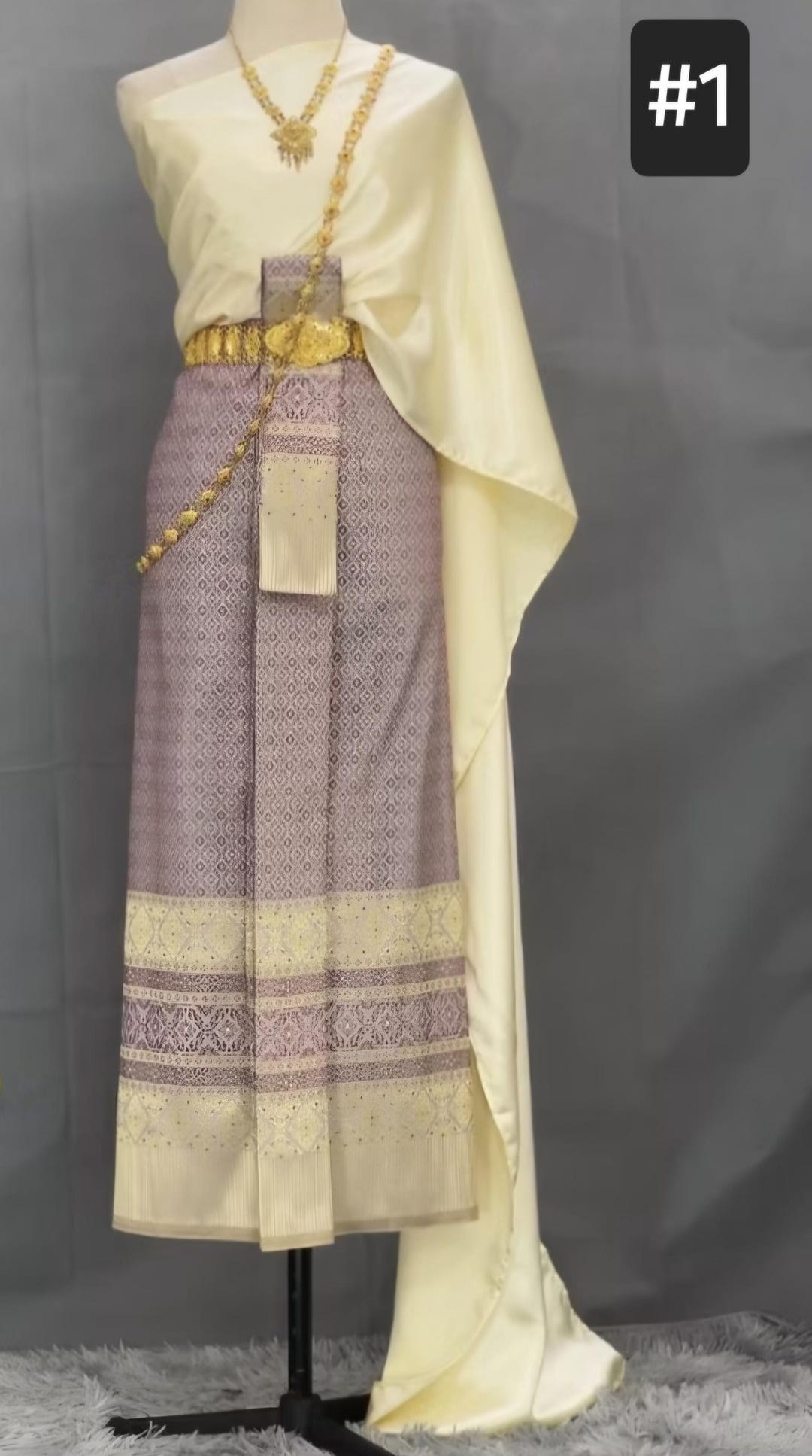 Gorgeous Thai Bridemaid Dressi Thai/khmer Wedding Dressi Printed ...