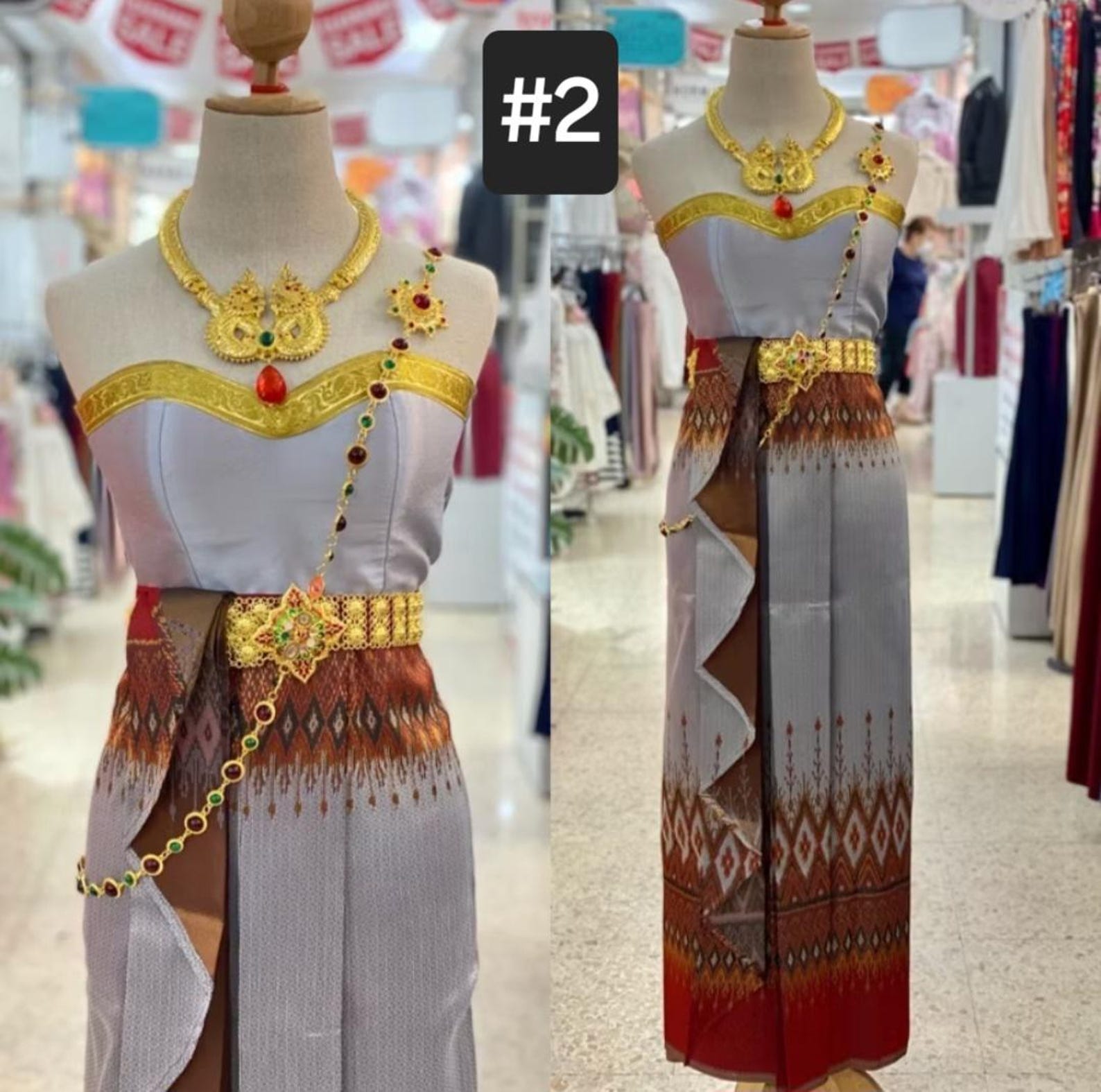 Gorgeous Traditional Thai Dressi Thai/khmer Wedding Dressi Handwoveni ...