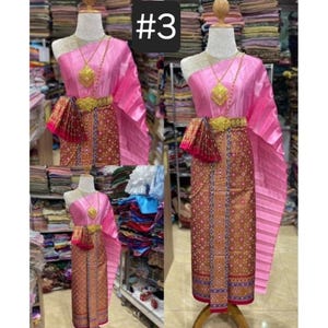 Gorgeous Traditional Thai Dressi Thai/khmer Wedding Dressi Bridmaid ...