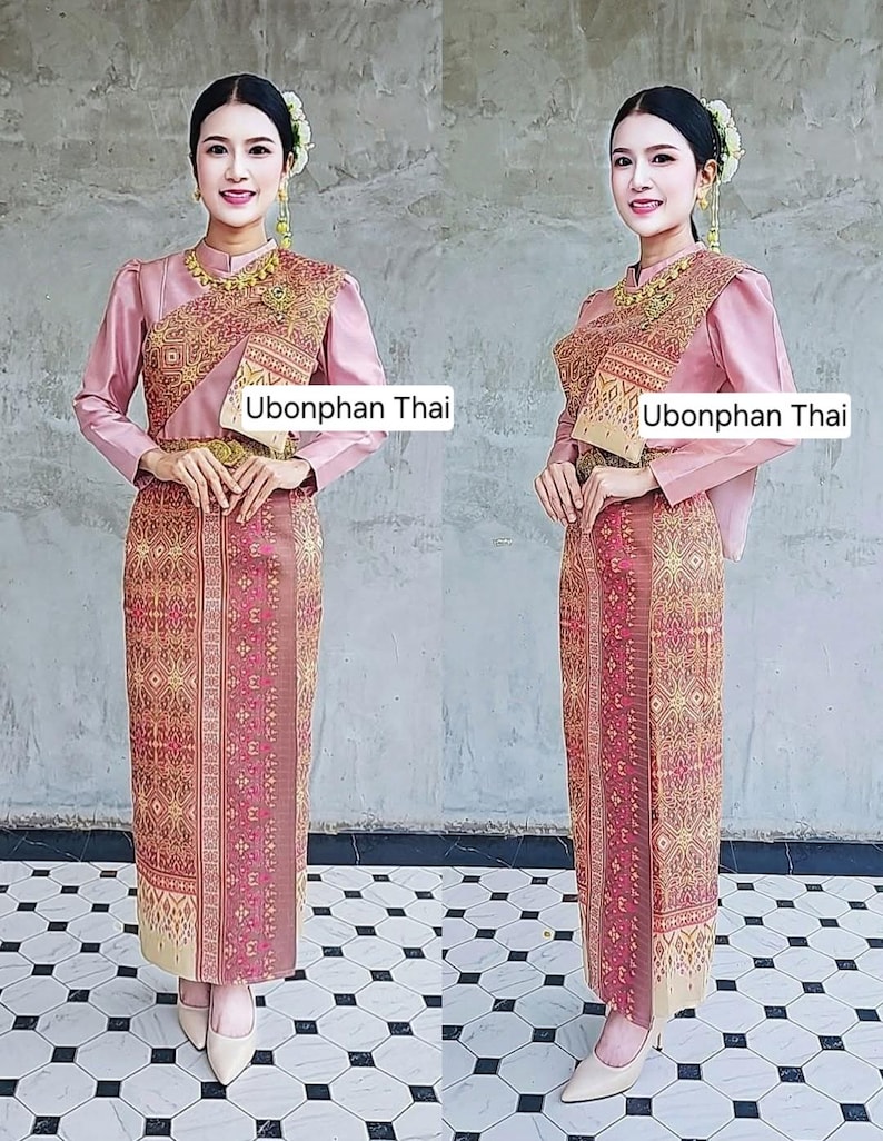 Stunning Thai Dressi Thai/laos Dress With Sashi Handwoven Fabrici ...