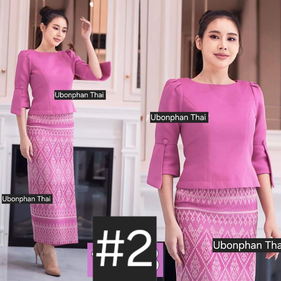 Elegant Thai Dressi Thai/laos Dressi Handwoven Cottoni Temple Dress ...