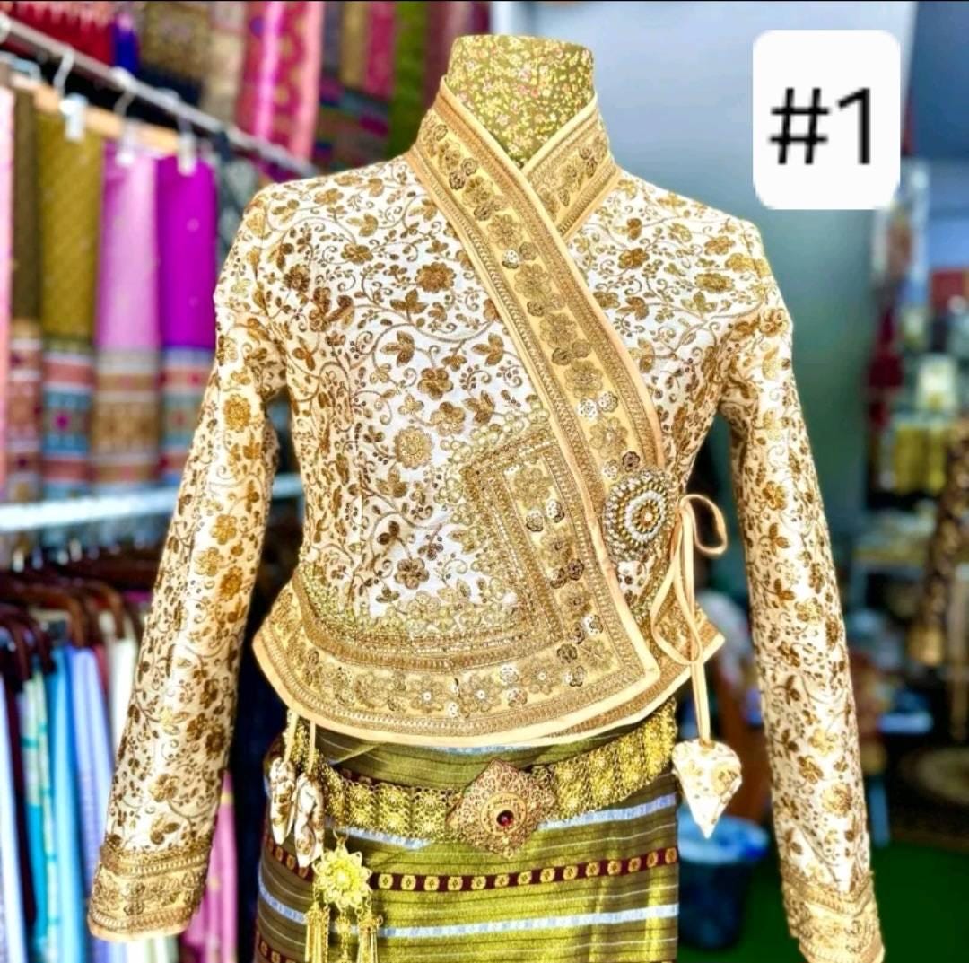 Gorgeous Thai Lanna Blouse| Asian Blouse| Handmade Embroidery| Bust up ...