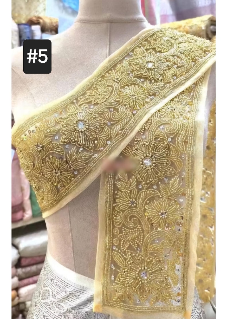 Gorgeous Traditional Thai/khmer Sash| Handmade Bead Embroidery| Asian ...