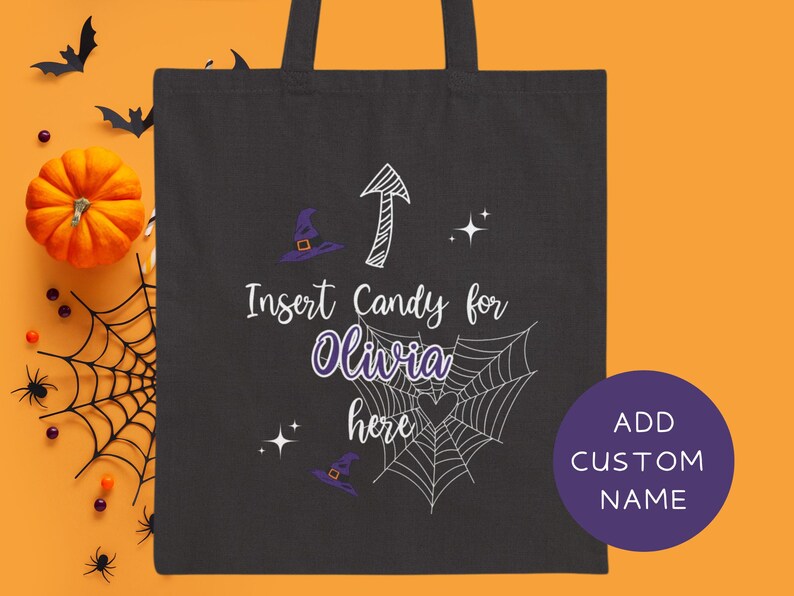 Trick or Treat Custom Personalized Halloween Bag, Pumpkin Season ...