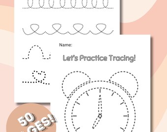 10 Preschool Line Tracing Worksheets Bundle, Line Trace Page Printable ...